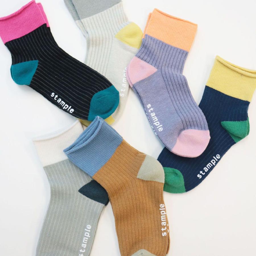 靴下 キッズ スタンプル Stample コントラスト ショートソックス 3P 3足セット 子供 保育所 幼稚園 小学生 16-25cm 72979 :72979:BETTER DAYS ...