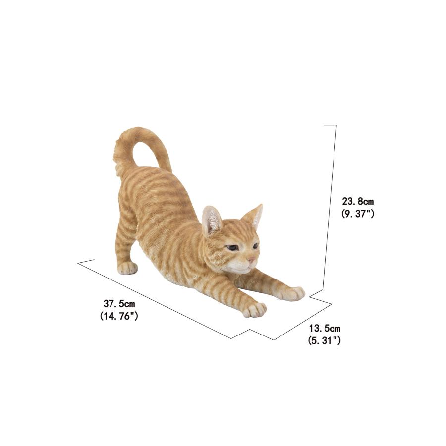 ストレッチしている 猫 の像 置物 ガーデニング 庭 ねこ : B&E ストレッチしている 猫 の像 置物 ガーデニング 庭 ねこ : B&E