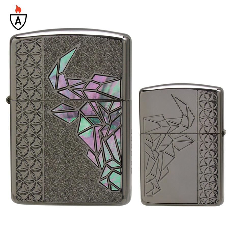 ZIPPO zippo ジッポ ジッポー Bull Neo Black (BK) ブル ブラック 雄牛 貝貼り アーマーケース 【名入れ不可 ...