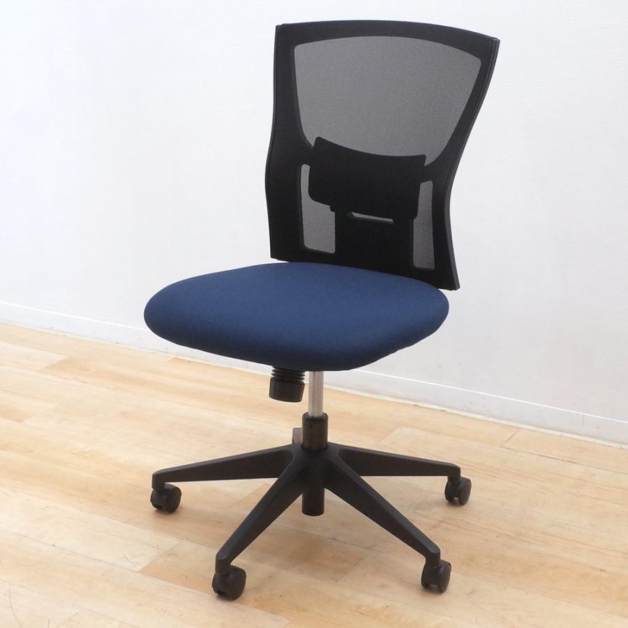 イトーキ オフィスチェア ITOKI サリダチェア YL5 肘無し ブルー 事務椅子 ランバーサポート リクライニング メッシュ ...