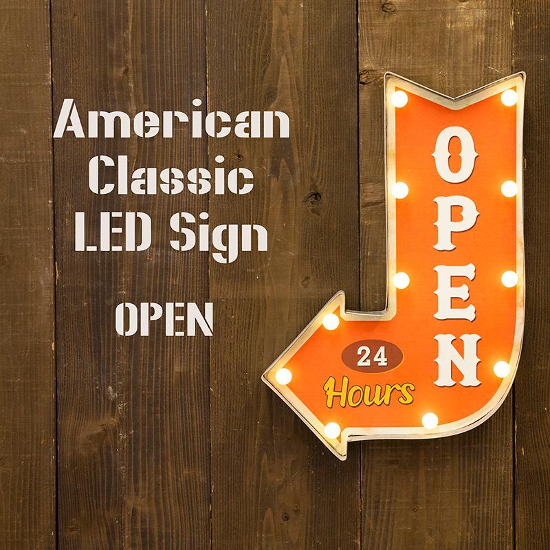 インテリア雑貨 店舗 装飾 壁掛け灯 American Classic LED Sign LEDアメリカンクラシック LEDサイン OPEN ...