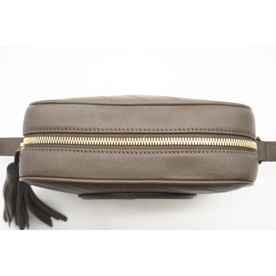 ☆安心の3大保証☆  Aランク ≪GUCCI グッチ/ショルダーバッグ≫ 742360 ブロンディ レザー スモール レザー カーキ ロゴ 未使用品 送料無料 ☆安心の3大保証☆ Aランク ≪GUCCI グッチ/ショルダーバッグ≫ 742360