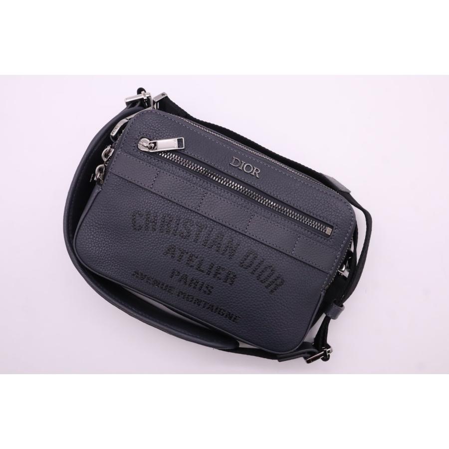 ☆安心の3大保証☆ ABランク ≪Dior ディオール/ショルダーバッグ≫ 1SFPO101UAT サファリ レザー メッセンジャーバッグ ネイビー 美品 無料無料 ☆安心の3大保証☆ ABランク ≪Dior ディオール/ショルダーバッグ