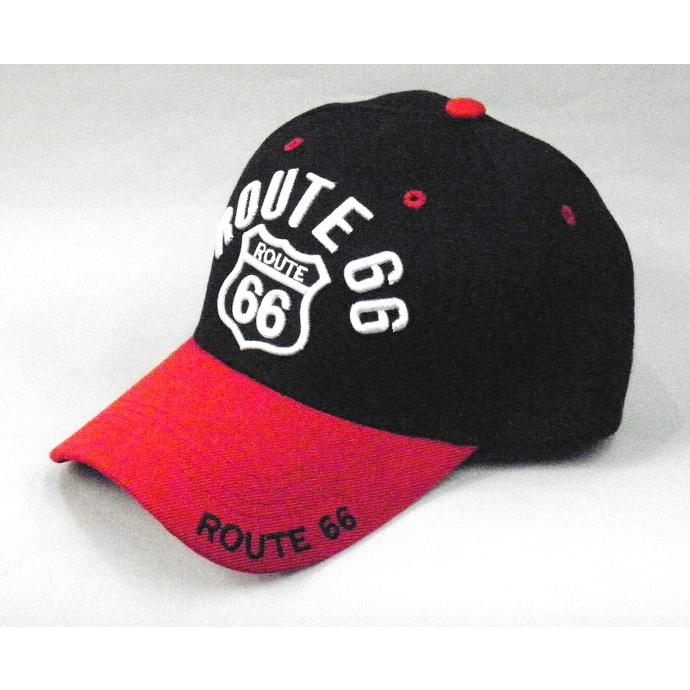 ルート66 キャップ #18-02 ブラック/レッド MOTHER ROAD ROUTE 66 CAP #18-02 Blackルート66 ...