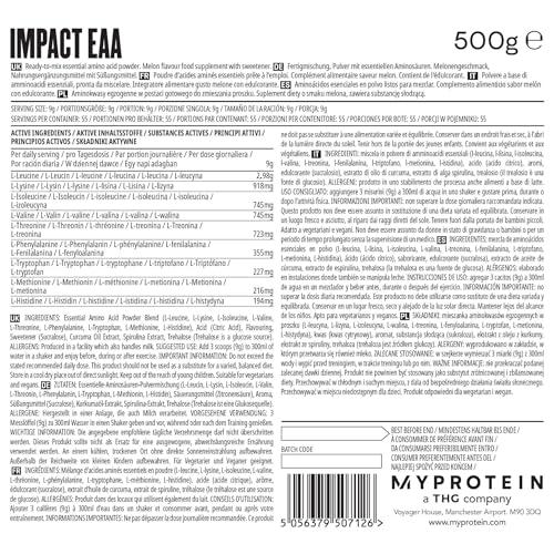 マイプロテイン MYPROTEIN Impact EAA 500g（Melon） メロンフレーバー 500グラム (x 1) : hot173033012742199 : ビッグセレクト ...
