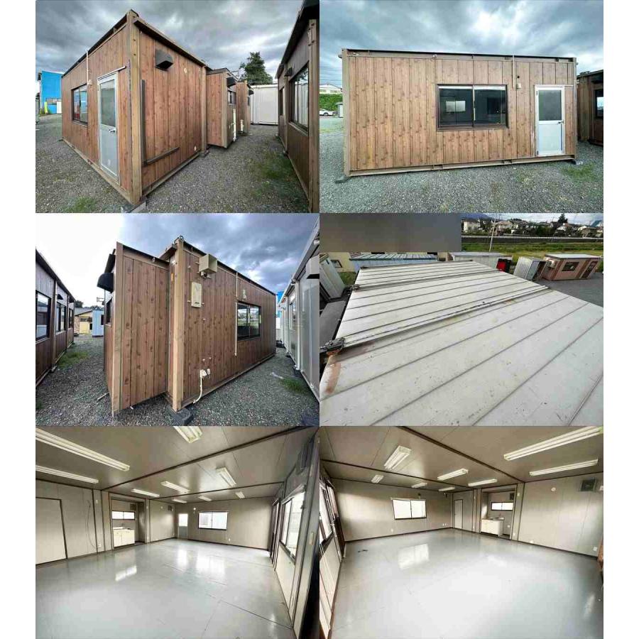 中古ユニットハウス 中古プレハブ 5.6m3連棟 トイレ・キッチン付 11.9坪 23.7帖 39.3平米 スーパーハウス 事務所 倉庫 物置 店舗 仮設 車屋 10003493-02 ...