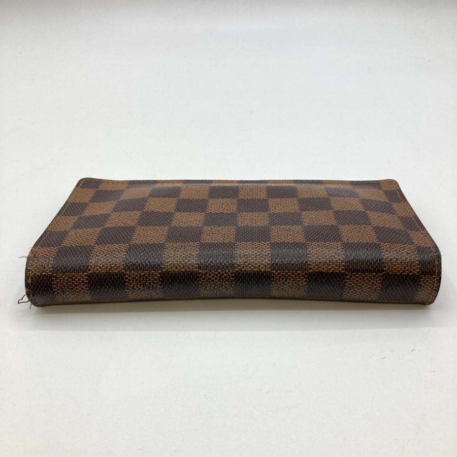 LOUIS VUITTON ルイヴィトン ダミエ ポルトフォイユ ブラザ 長財布 N60017 ブラウン 傷や汚れあり : リサイクルビッグ ...