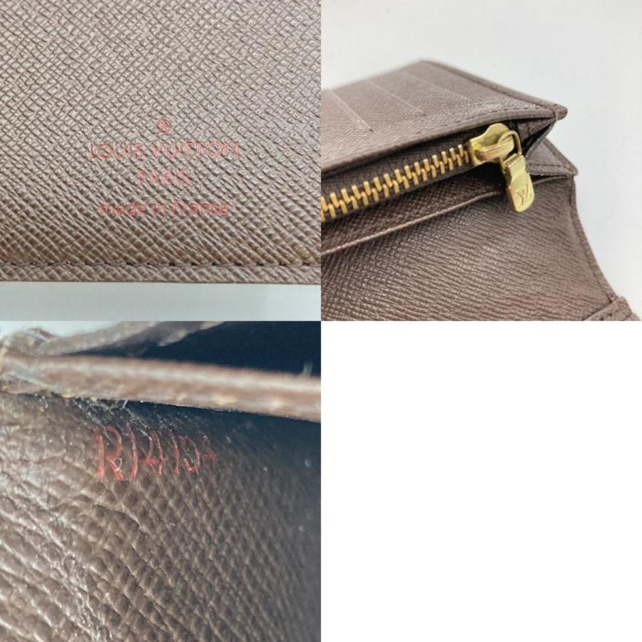LOUIS VUITTON ルイヴィトン ダミエ ポルトフォイユ ブラザ 長財布 N60017 ブラウン 傷や汚れあり : リサイクルビッグ ...