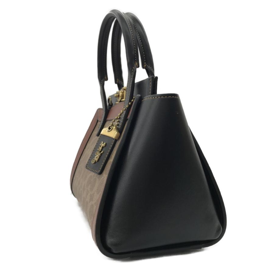 COACH ## コーチ トループ キャリーオール シグネチャー 2WAYバッグ 78488 ブラウン×ブラック やや傷や汚れあり ...