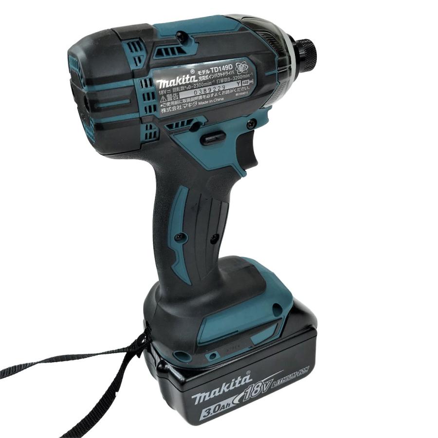 ## MAKITA マキタ 18v 3.0Ah 充電式インパクトドライバ TD149DRFX 青 未使用に近い : リサイクルビッグバンヤフー店 - 通販 - Yahoo!ショッピング