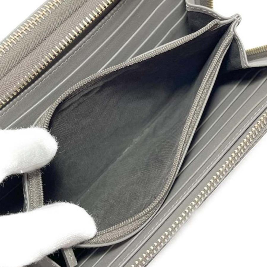 GUCCI グッチ ファスナー トラベルドキュメントケース マイクログッチッシマ 544250 ライトグレー やや傷や汚れあり ...