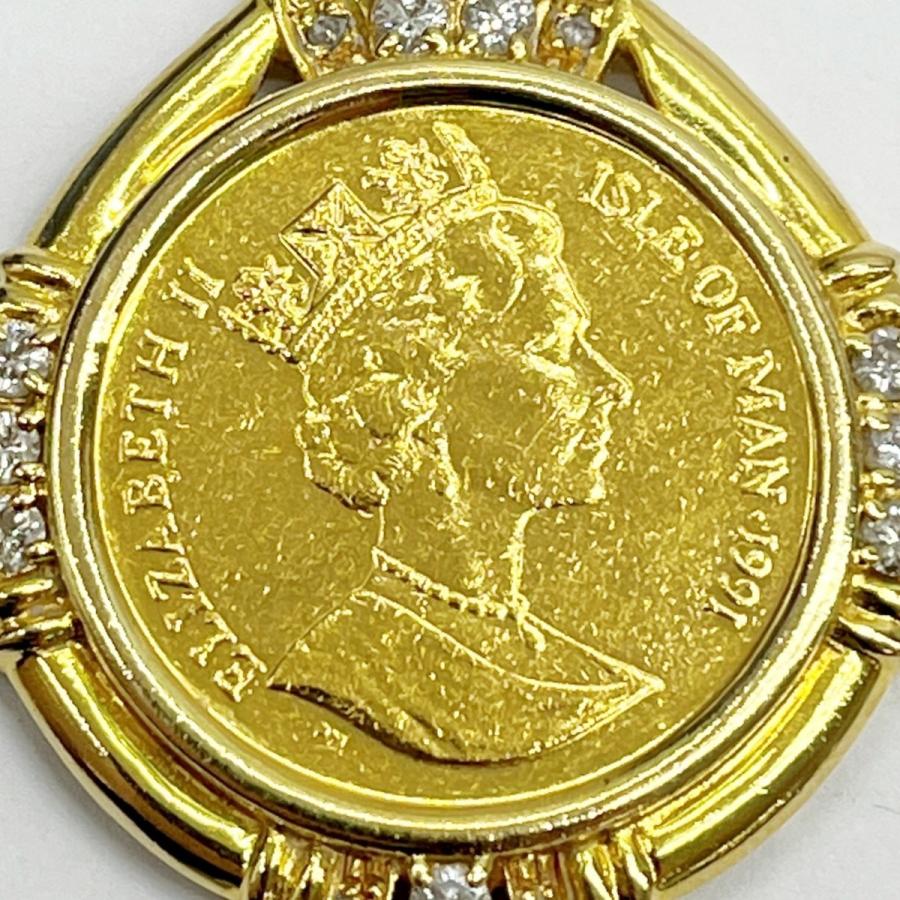 マン島キャット 金貨 1/5オンス 1991エリザベスII K24 ペンダントトップ K18 メレダイヤ 総重量12.0g やや傷や汚れあり : リサイクルビッグバンヤフー店 - 通販 ...