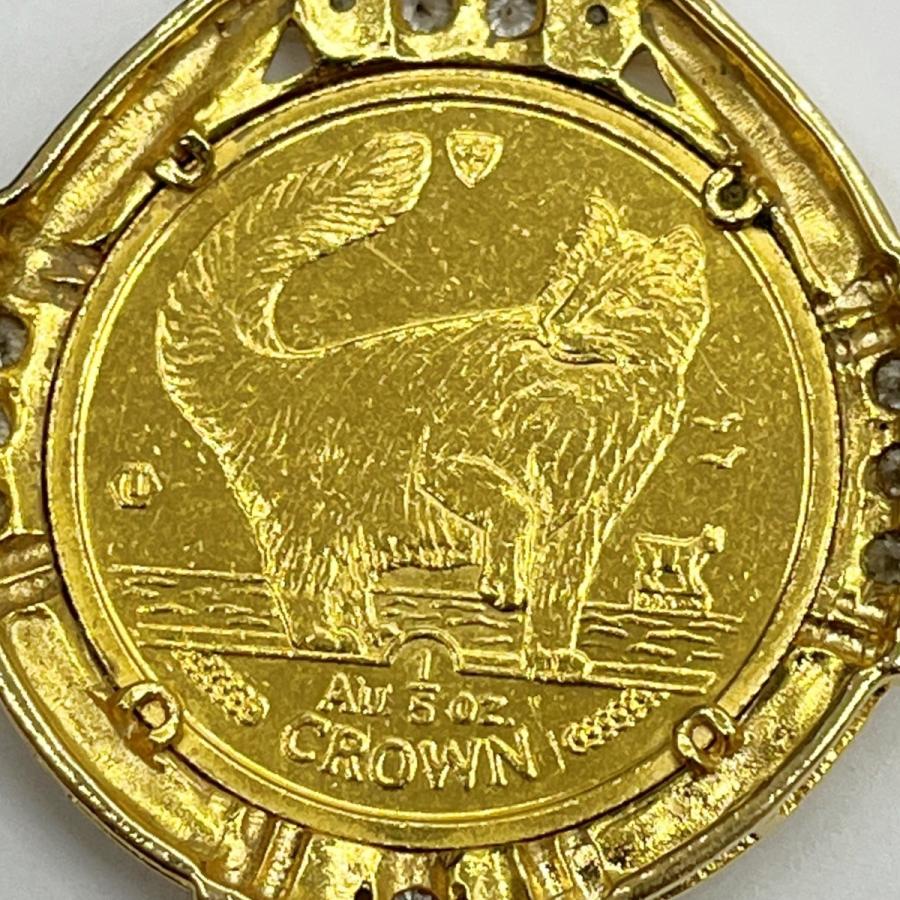 マン島キャット 金貨 1/5オンス 1991エリザベスII K24 ペンダントトップ K18 メレダイヤ 総重量12.0g やや傷や汚れあり : リサイクルビッグバンヤフー店 - 通販 ...