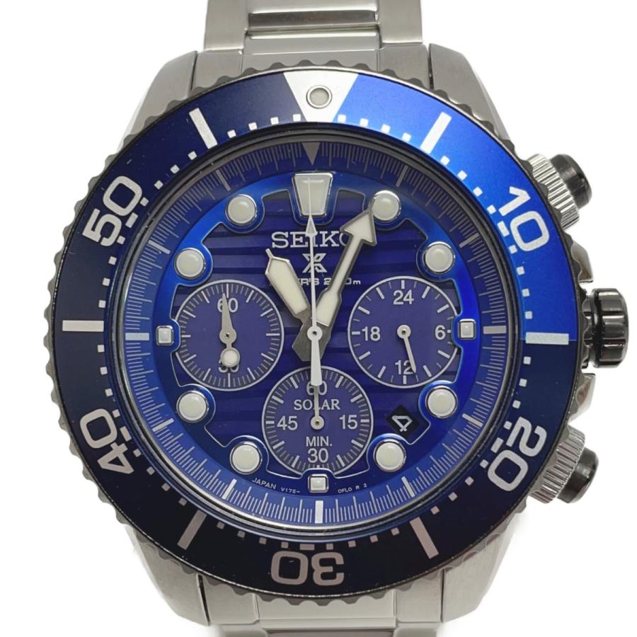SEIKO ☆☆ セイコー プロスペックス エアダイバーズ200 SSC017 / V175-0AD0 ブル− ソーラー メンズ 腕時計 箱・取説有 やや傷や汚れあり : リサイクルビッグバン ...