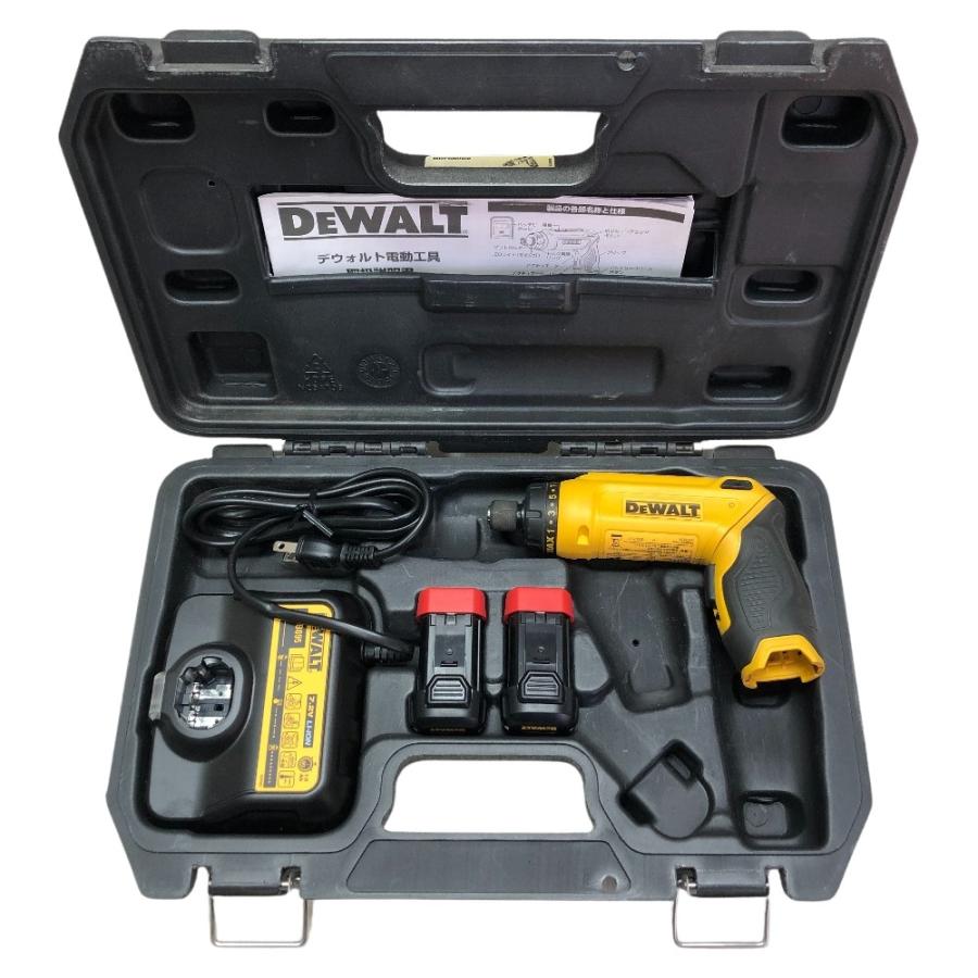 DEWALT スクリュードライバー 7.2v 充電器・充電池2個・ケース付 DCF680 イエロー 傷や汚れあり ...