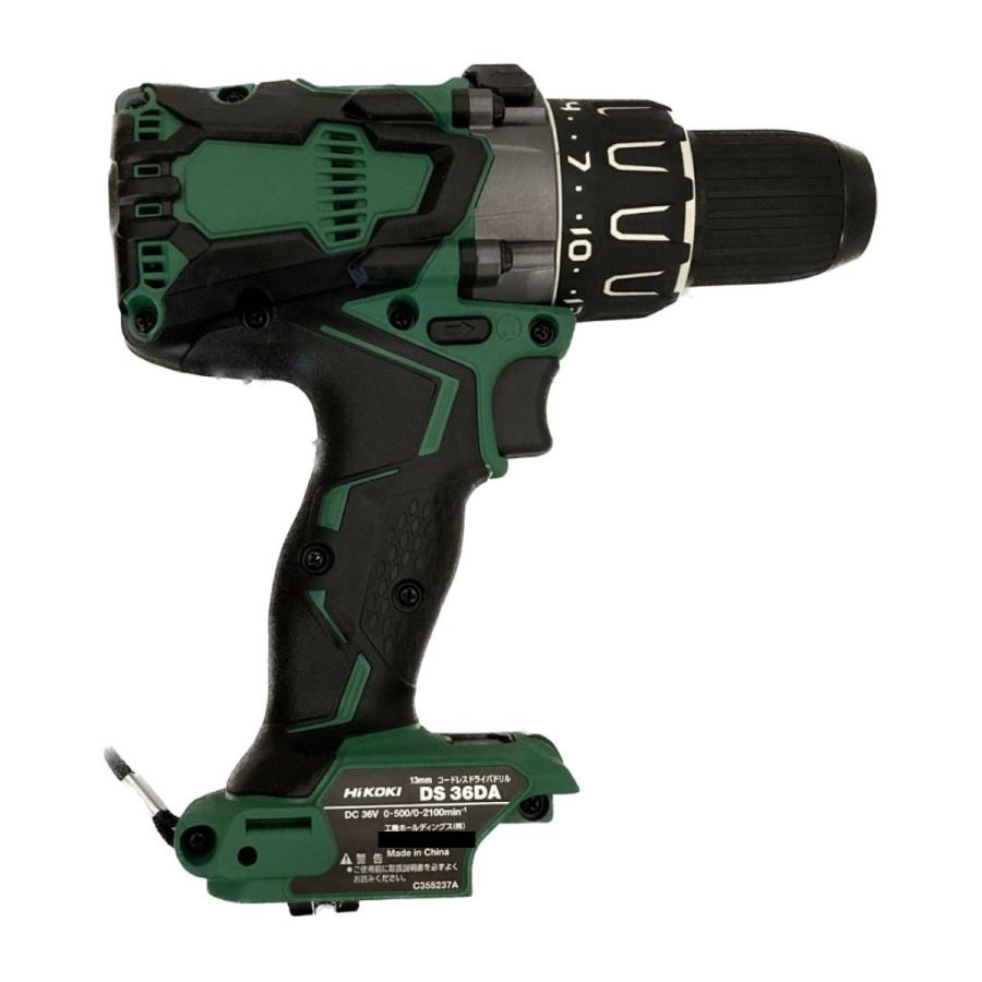 HiKOKI ハイコーキ 36V 13mm コードレスドライバドリル ケース付 バッテリ・充電器なし DS36DA グリーン 未使用に近い ...