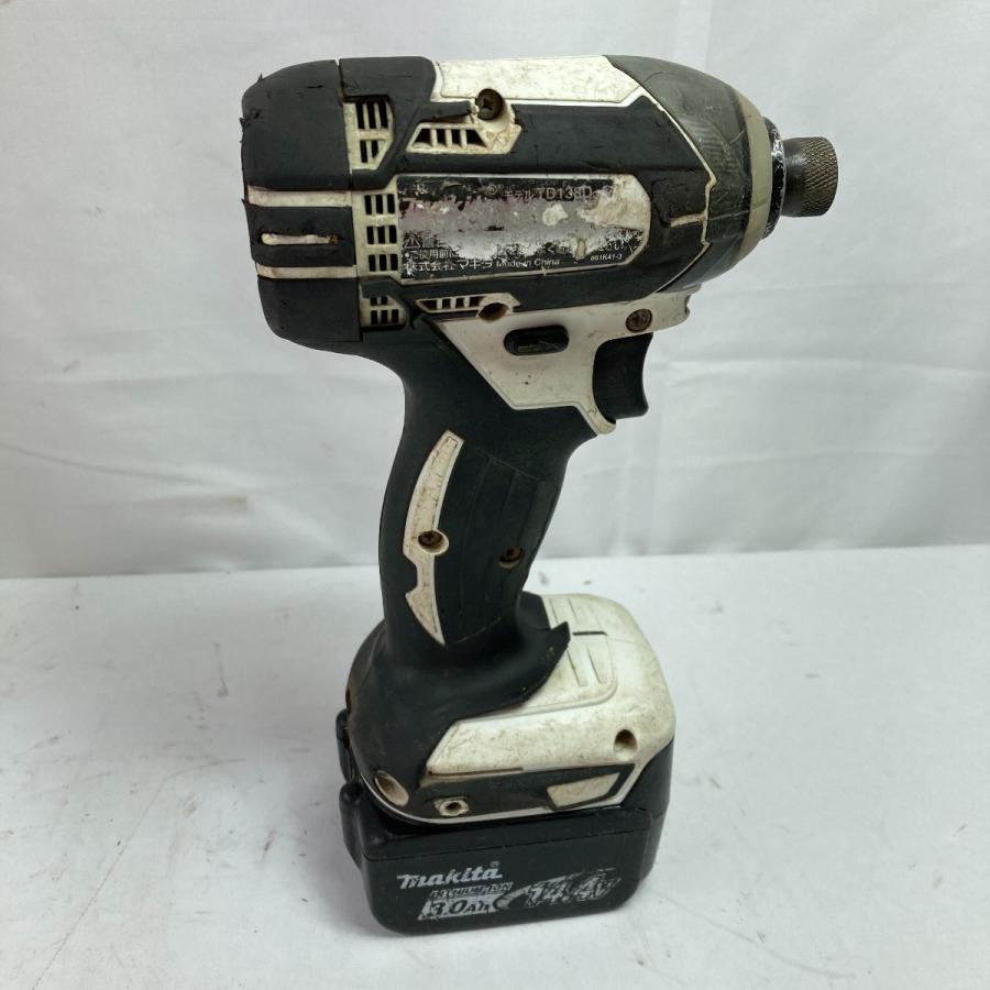 MAKITA マキタ 14.4V 充電式インパクトドライバ (バッテリ2個・充電器・ケース付） TD138D ホワイト 傷や汚れあり : リサイクルビッグバンヤフー店 - 通販 - Yahoo ...