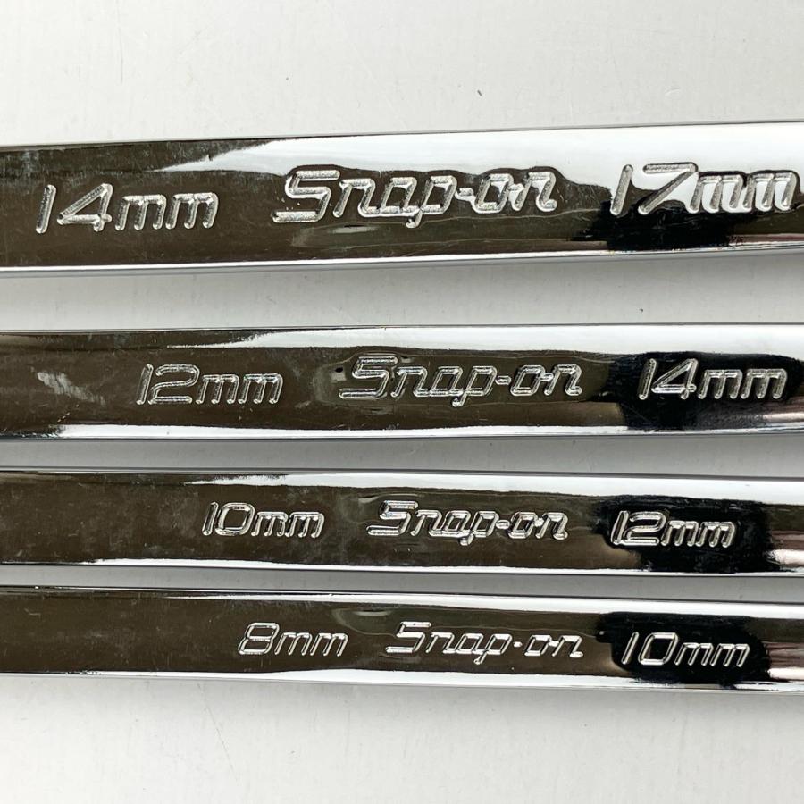 ЗЗ Snap-on スナップオン オフセットメガネレンチ 4本組 本体のみ XBM810A/1012A/1214A/1417A シルバー ...