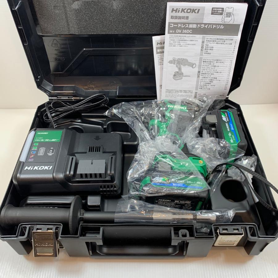 κκ HiKOKI ハイコーキ 電動工具 ドライバドリル コードレス式 13mm 36v 1400147 DV36DC グリーン 未使用に近い ...