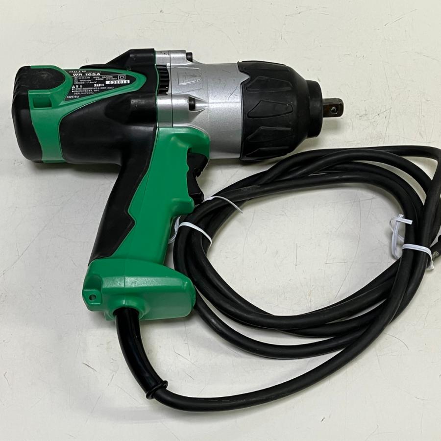 ЗЗ HITACHI 日立 12.7mm 100V インパクトレンチ ソケット ケース付 WR16SA グリーン やや傷や汚れあり ...