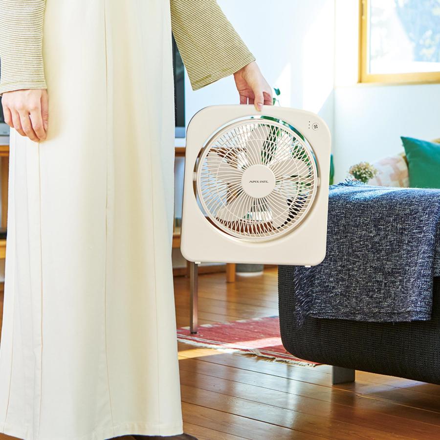 APIX INTERNATIONAL INTL アピックスインターナショナル 扇風機 2電源式スリムファン 超軽量 大風量 卓上 単一電池対応 電池式 首振り コンパクト ホワイト 白 AFS ...