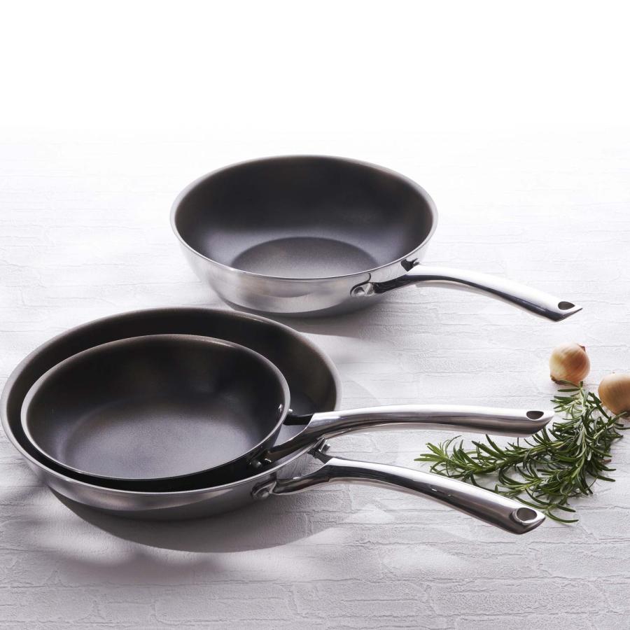 ブランド登録なし CORELLE コレール フライパン 24cm IH ガス 対応 ステンレス DuraNano フライパン24cm CSFP24SV : inglewood Beauty ...