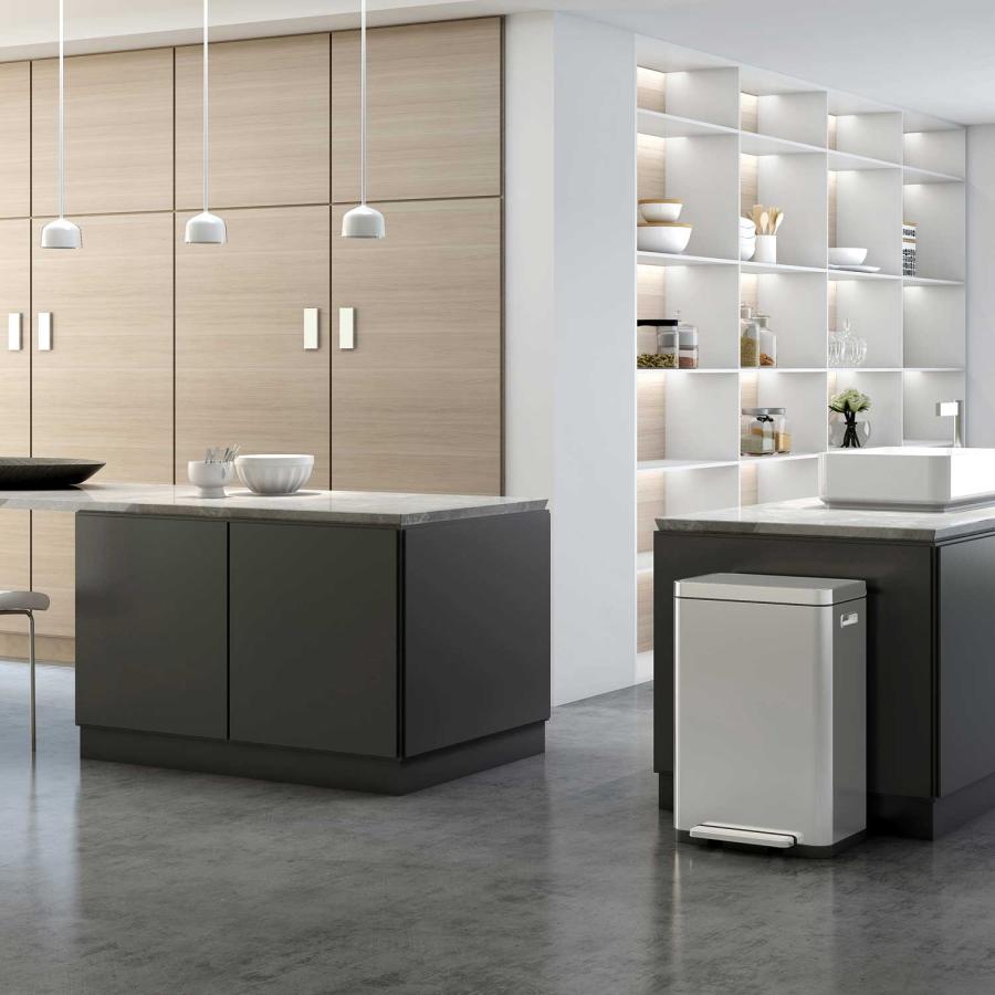 EKO イーケーオー ゴミ箱 ダストボックス エックスキューブステップビン 45L スリム フタ付き X-CUBE STEP BIN EK9368MT-45L : inglewood ...