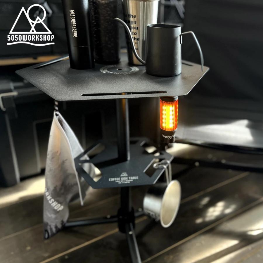 5050WORKSHOP フィフティフィフティワークショップ テーブル 机 アウトドア 折りたたみ 高さ調節可能 COFFEE SIDE TABLE TR031-5WS-4320 ...