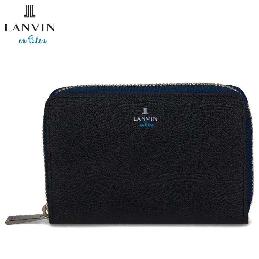 LANVIN en Bleu ランバンオンブルー 財布 二つ折り ウォレット メンズ レディース 革 札入れ ラウンドファスナー WALLET ...