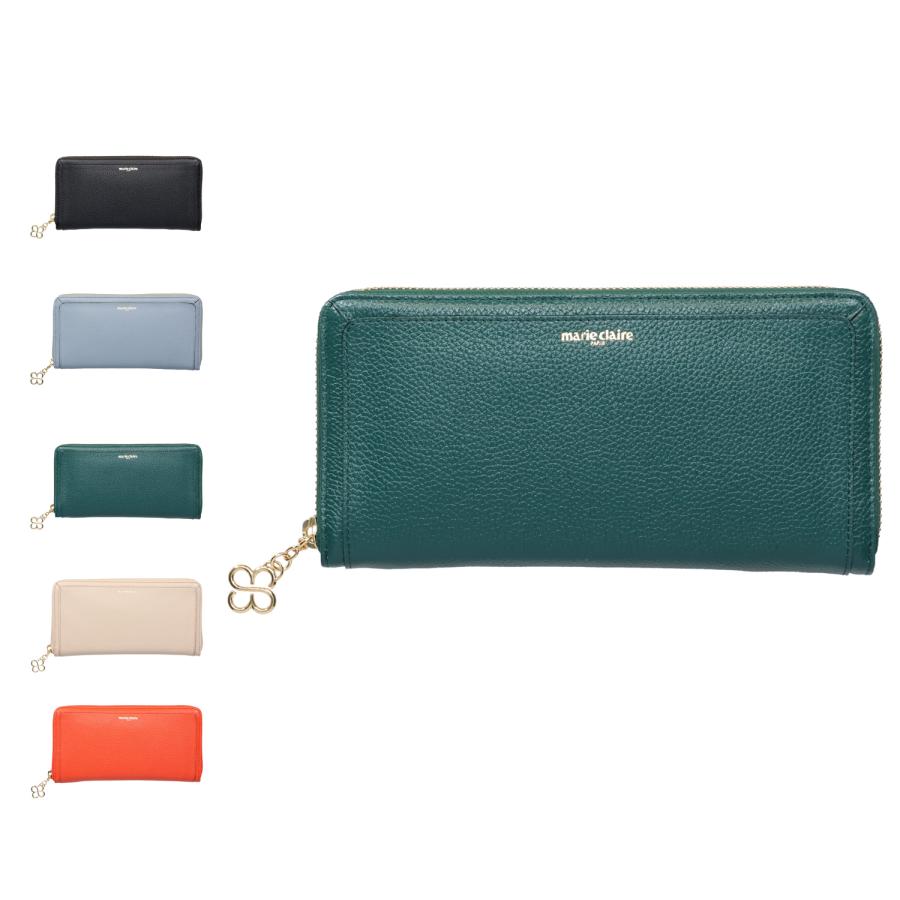 Marie Claire marie マリクレール claire 長財布 レディース ラウンドファスナー 本革 小銭入れ付き カルーゼル ...
