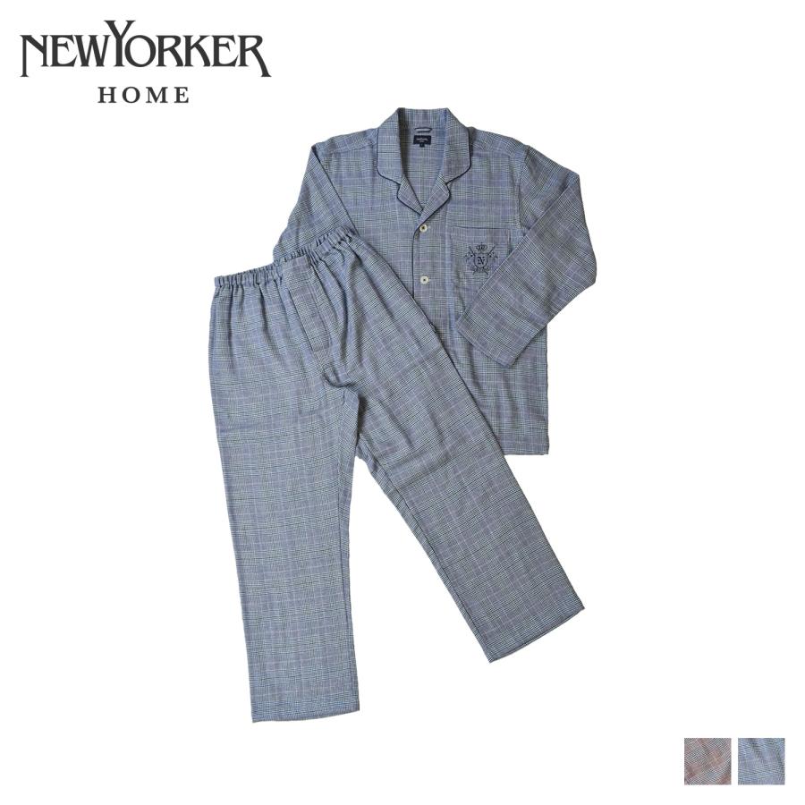 NEWYORKER HOME ニューヨーカーホーム ルームウェア 上下 メンズ パジャマ 長袖 前開き グレー レッド ブルー 0634-80 : inglewood Beauty - 通販 ...