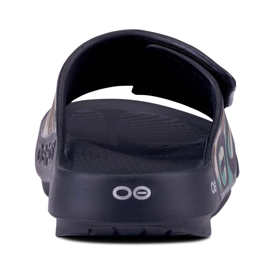 OOFOS ウーフォス サンダル リカバリーサンダル メンズ OOahh Sport Flex ウッドランドカモ ブラック ホワイト 黒 白 ...