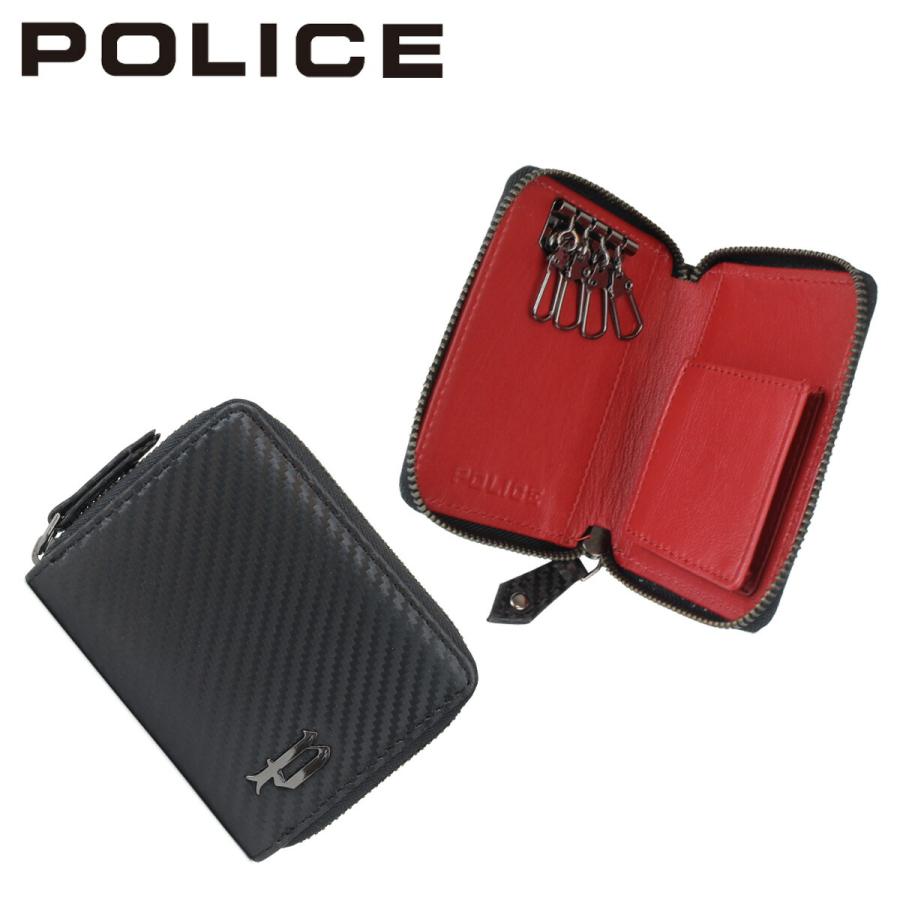 POLICE ポリス キーケース キーホルダー メンズ 4連 ラウンドファスナー レザー LUCENTE KEY CASE ブラック 黒 PA-70205 : inglewood Beauty ...