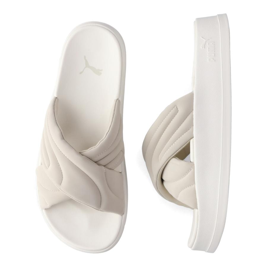 PUMA プーマ スライドサンダル リードキャット プラットフォーム レディース 厚底 LEADCAT PLATFORM ベージュ ...