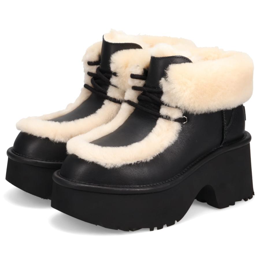 UGG（アグ） ブーツ ムートンブーツ エスミー レザー レース アップ