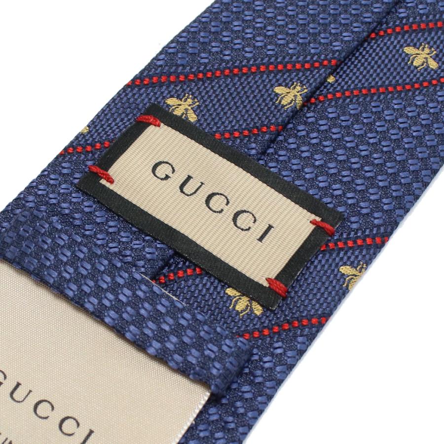 GUCCI（グッチ） GUCCI Bee刺繍 ストライプ ネクタイ ナロータイ