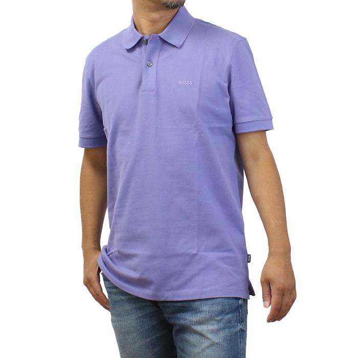 HUGO BOSS ヒューゴ・ボス メンズ ロゴ コットン ポロシャツ ゴルフ 50468301 10241531 539 パープル系 ...