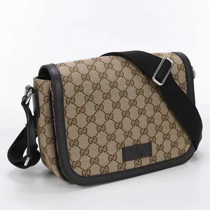 GUCCI 中古美品グッチGUCCI GGキャンバス ショルダーバッグ 449172 ベージュ ランク：S us-1 : ビッグヒット ...