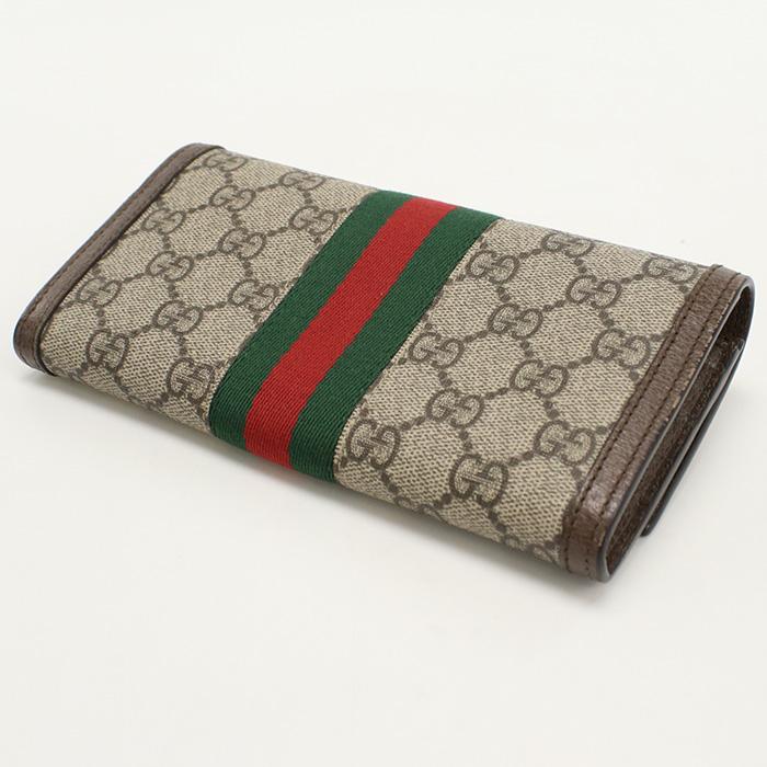 中古良品GUCCI グッチ 長財布ニ折小銭入付き 523153 GGコンチネンタルウォレット オフィディア レディース ベージュ GUCCI（グッチ） 中古良品 長財布ニ折小銭入付き 523153 GG