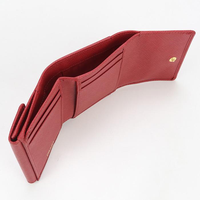 PRADA（プラダ） 中古良品 三折財布 レディース レッド : ビッグヒット