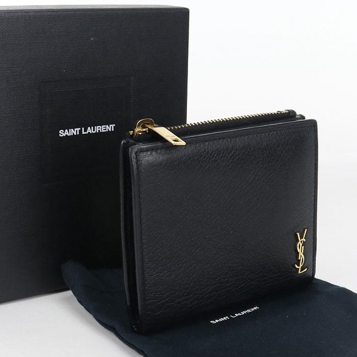SAINT LAURENT 中古良品 サンローラン 二つ折り財布 635265 レディース