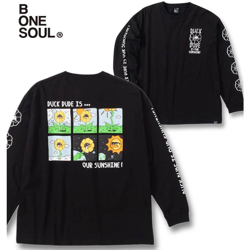 B ONE SOUL 大きいサイズ メンズ b-one-soul DUCK DUDE サンフラワー 長袖 Tシャツ 3L 4L 5L 6L ...