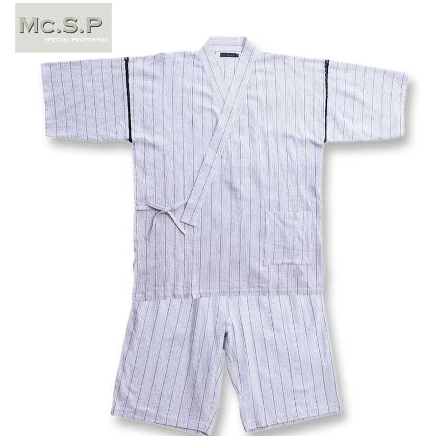 大きいサイズ メンズ Mc.S.P 綿麻 しじら 甚平 3L 4L 5L 6L 7L : 大きいサイズの専門店ビックリベロ - 通販 - Yahoo!ショッピング