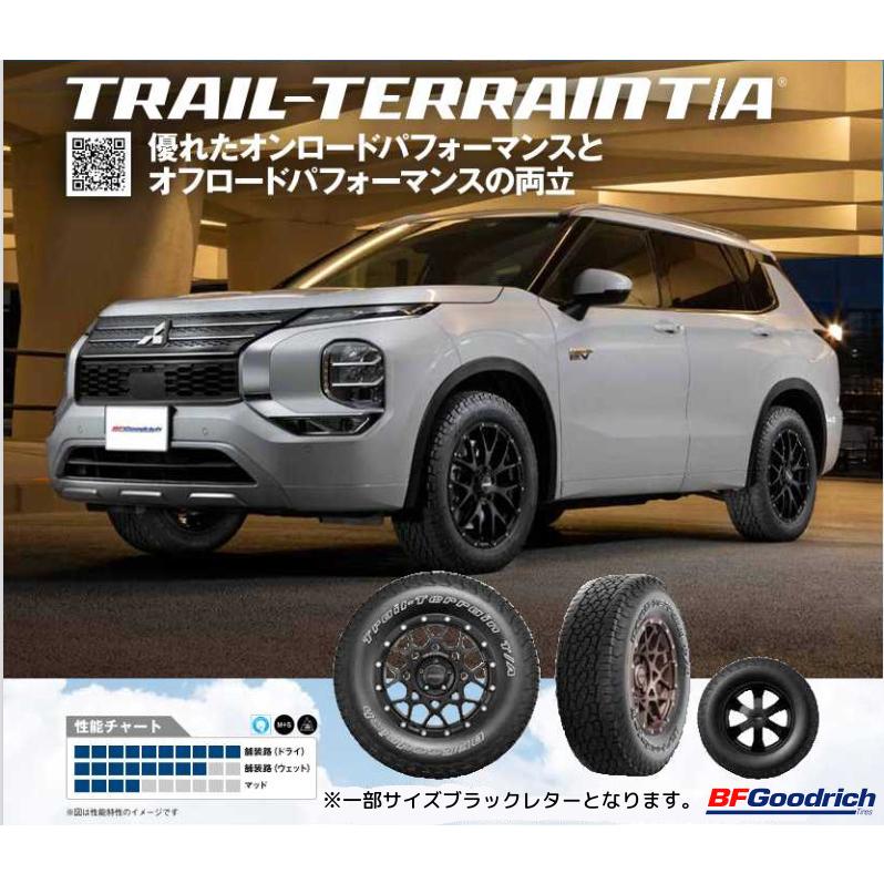 CRIMSON クリムソン MG ARMOR FF 7.0J-17 +32 5H114.3 ショットガンブラック & BFGoodrich Trail-Terrain T/A 225 ...