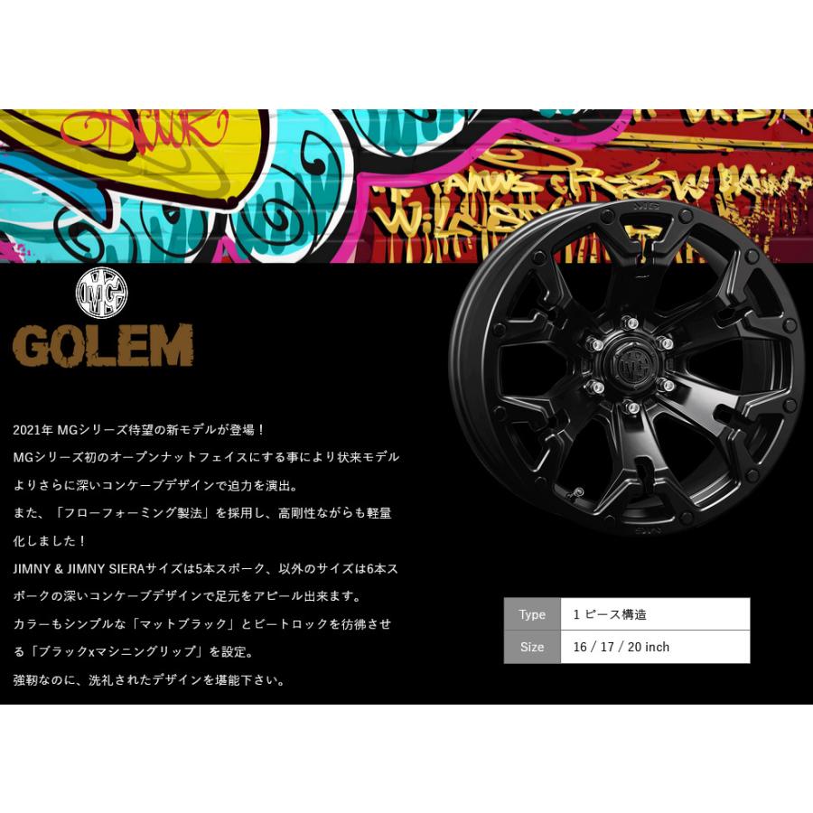 CRIMSON MG GOLEM クリムソン エムジー ゴーレム ランクル300 9.0J-20 +55 6H139.7 マットブラック 4本セット 送料無料 : golem-mbk-9j ...