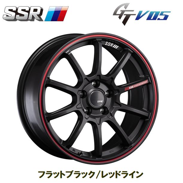 SSR GTV05 エスエスアール ジーティーブイゼロファイブ 8.0J-18 +38 5H114.3 フラットブラック/レッドライン 4本セット 送料無料 : ビッグラン市毛ヤフーショップ ...