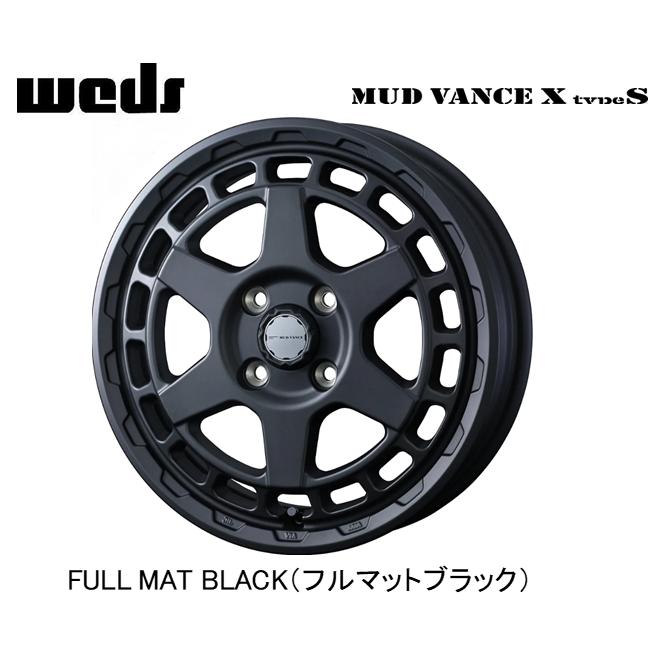 WEDS ADVENTURE MUDVANCE X Type S マッドヴァンス エックス タイプ エス 軽トラック 4.0J-12 +40 4H100 フルマットブラック 4本セット 送料 ...