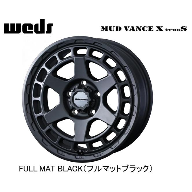 WEDS ADVENTURE MUDVANCE X Type S マッドヴァンス エックス タイプ エス JLラングラー 8.0J-17 +38 5H127 フルマットブラック 4本セット ...