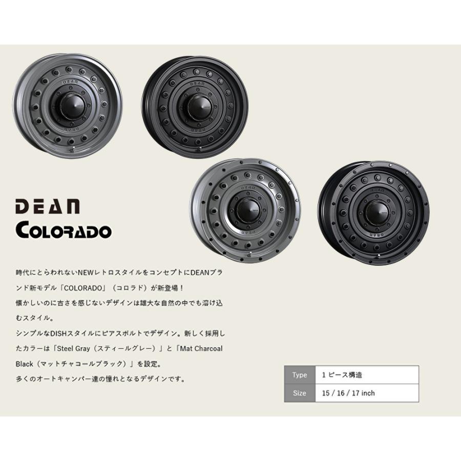 CRIMSON DEAN COLORADO クリムソン ディーン コロラド ジムニー シエラ 6.0J-15 -5 5H139.7 マットチャコールブラック 4本セット 送料無料 : ビッグ ...