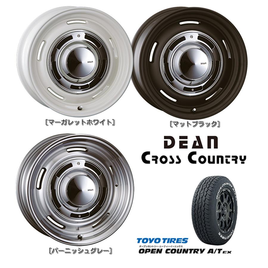 CRIMSON クリムソン DEAN クロスカントリー ジムニー シエラ 6.0J-16 -5 5H139.7 選べるホイールカラー & トーヨー オープンカントリー A/T EX 215 ...